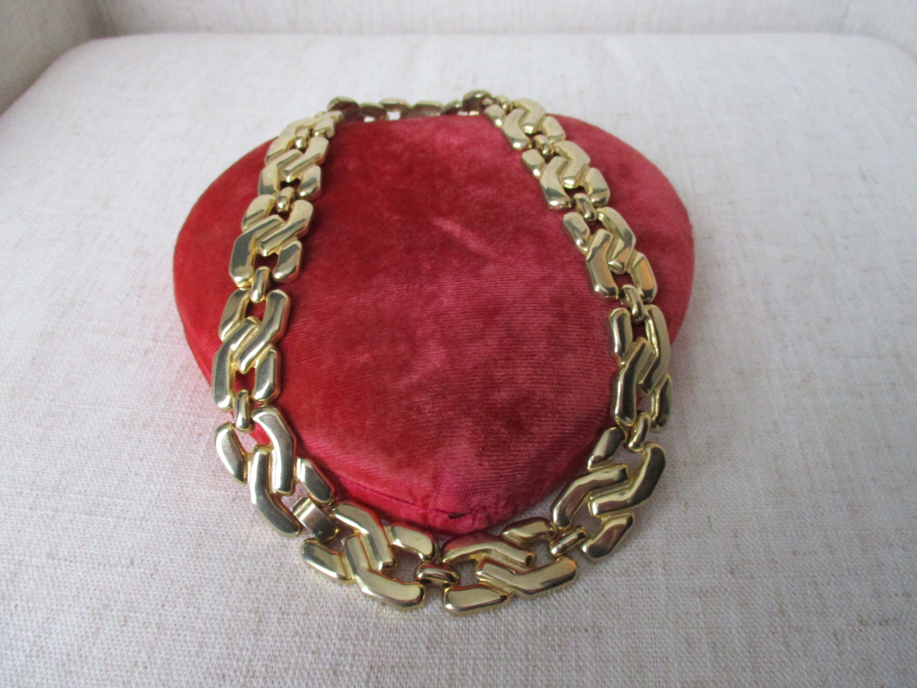 Vintage Virola Chunky Goldtone Chain Necklace 18 Inch - Etsy