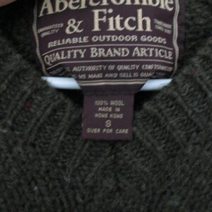 Vintage Y2K Abercrombie & Fitch Oversized Wool Knit Sweater Mens Small - Etsy