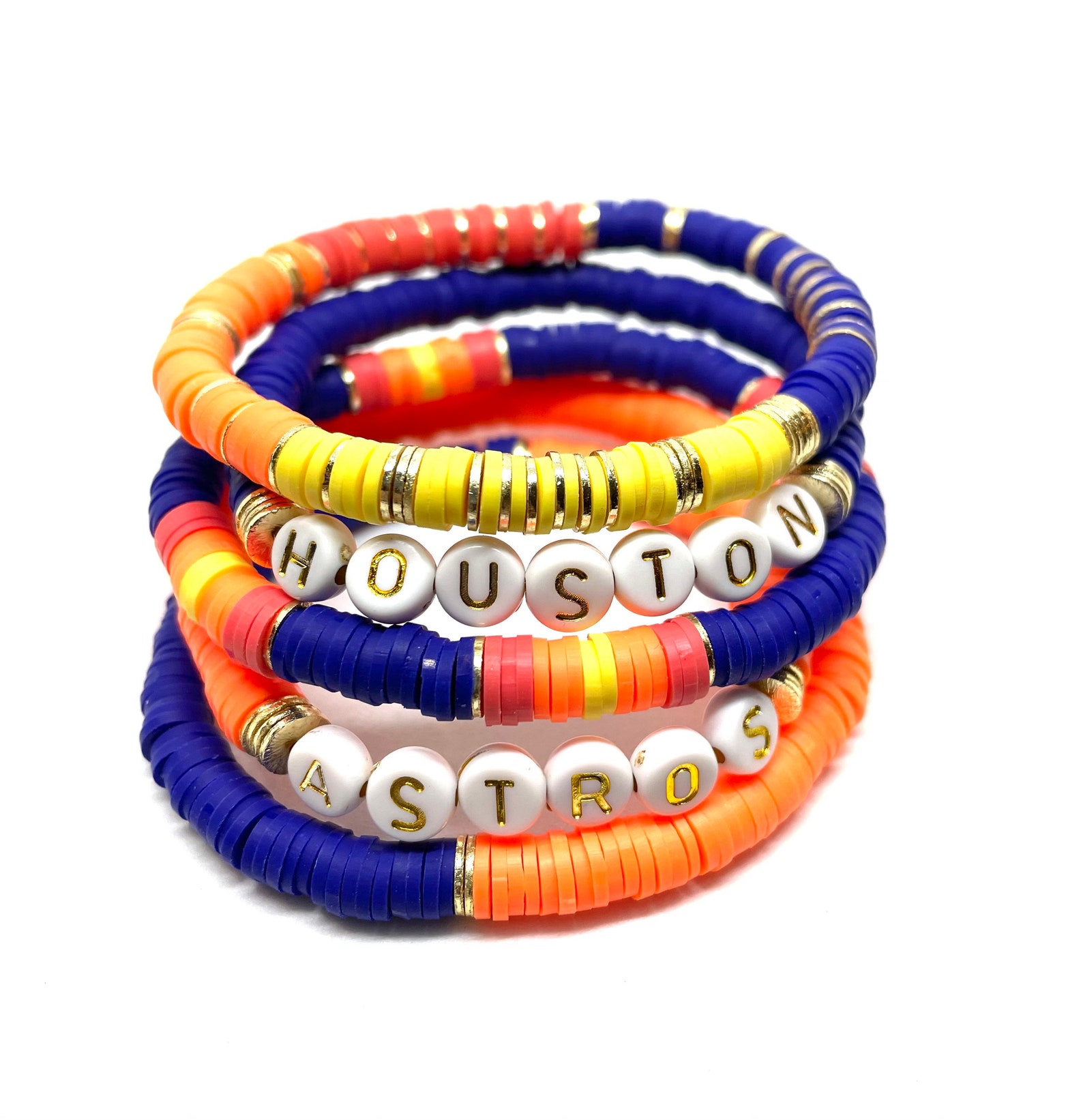 Astros Heishi Clay Stack Bracelet With Gold/6mm Stack Soft - Etsy