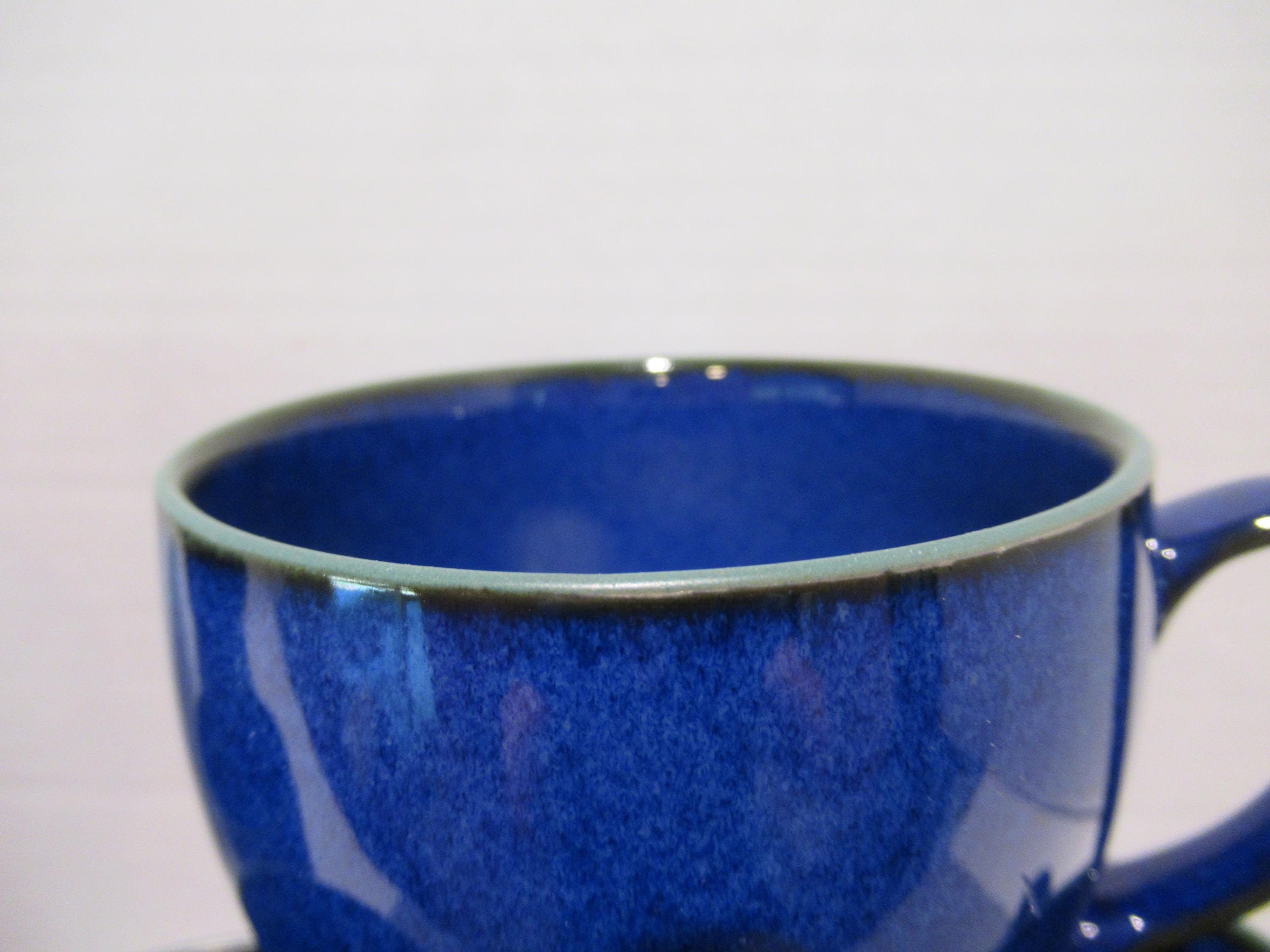 6 Denby Metz Footed Cups 6 Blue & Green Stoneware England - Etsy