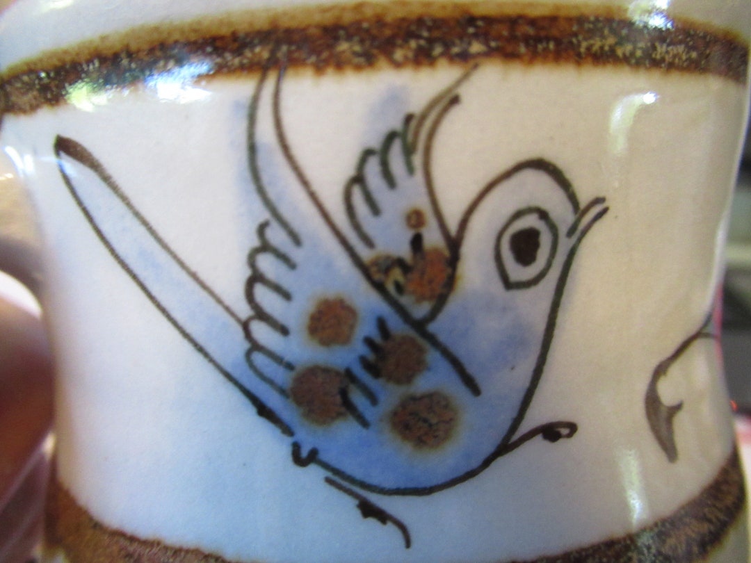 Ken Edwards Pottery El Palomar Blue Creamer Pitcher Hand - Etsy