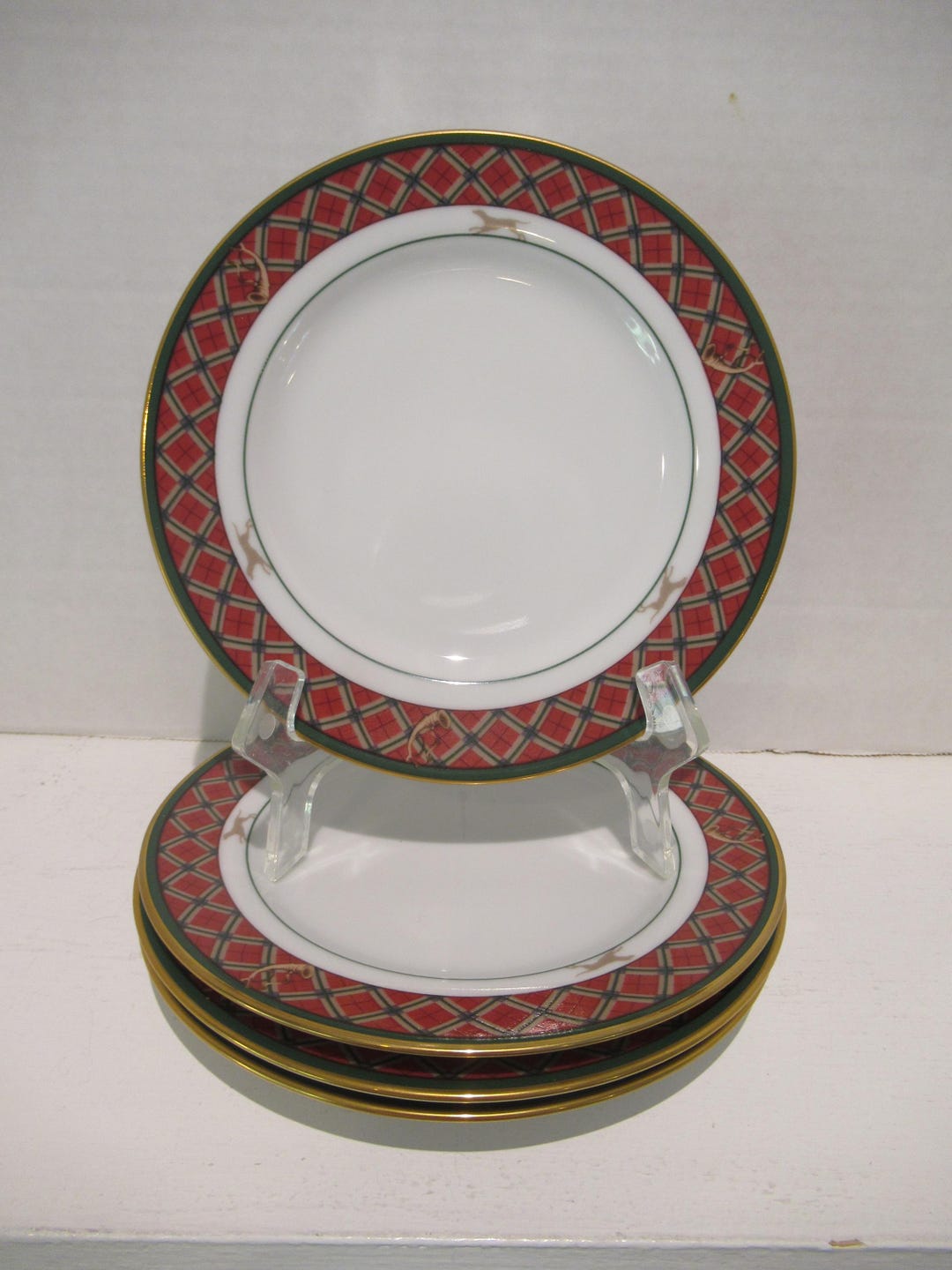 Hard to Find Noritake Royal Hunt 4 Bread Pie Plates 3930 Retired - Etsy