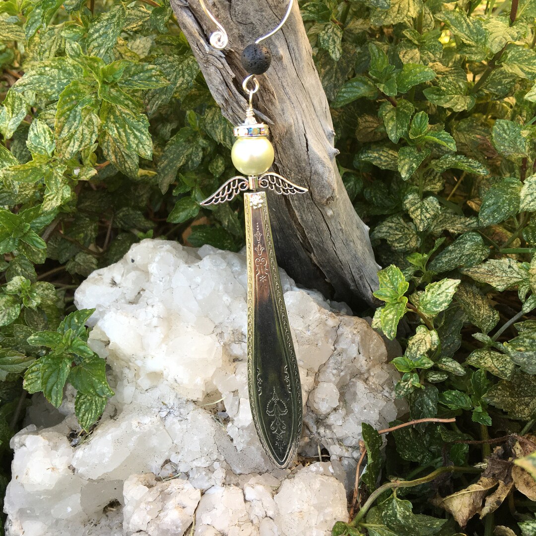 Angel Silver Angel Silverware Angel Broken Halo Guardian - Etsy