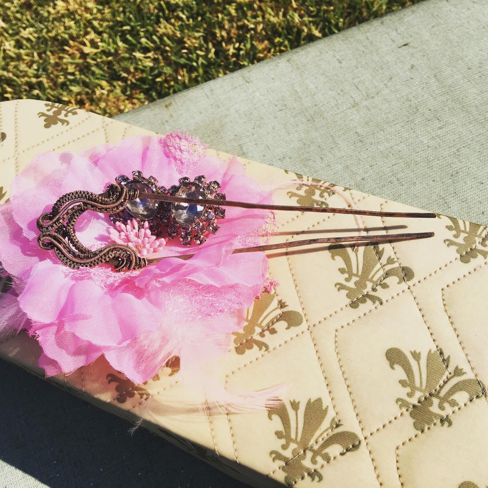 Hair Comb Haircomb Copper Wire Weaved Boho Copper Hair - Etsy