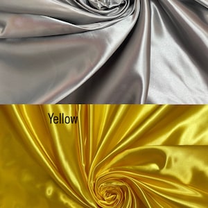 Bridal Thick Shiny Satin Fabric, 60" Wide, Sells by the Yard, Non ...