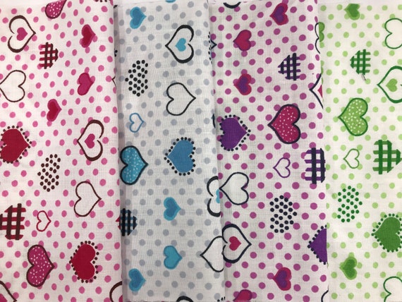 Fabric Print Heart Shape