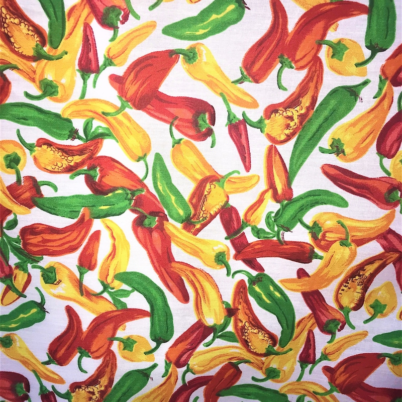 Chili Pepper Fabric - Etsy