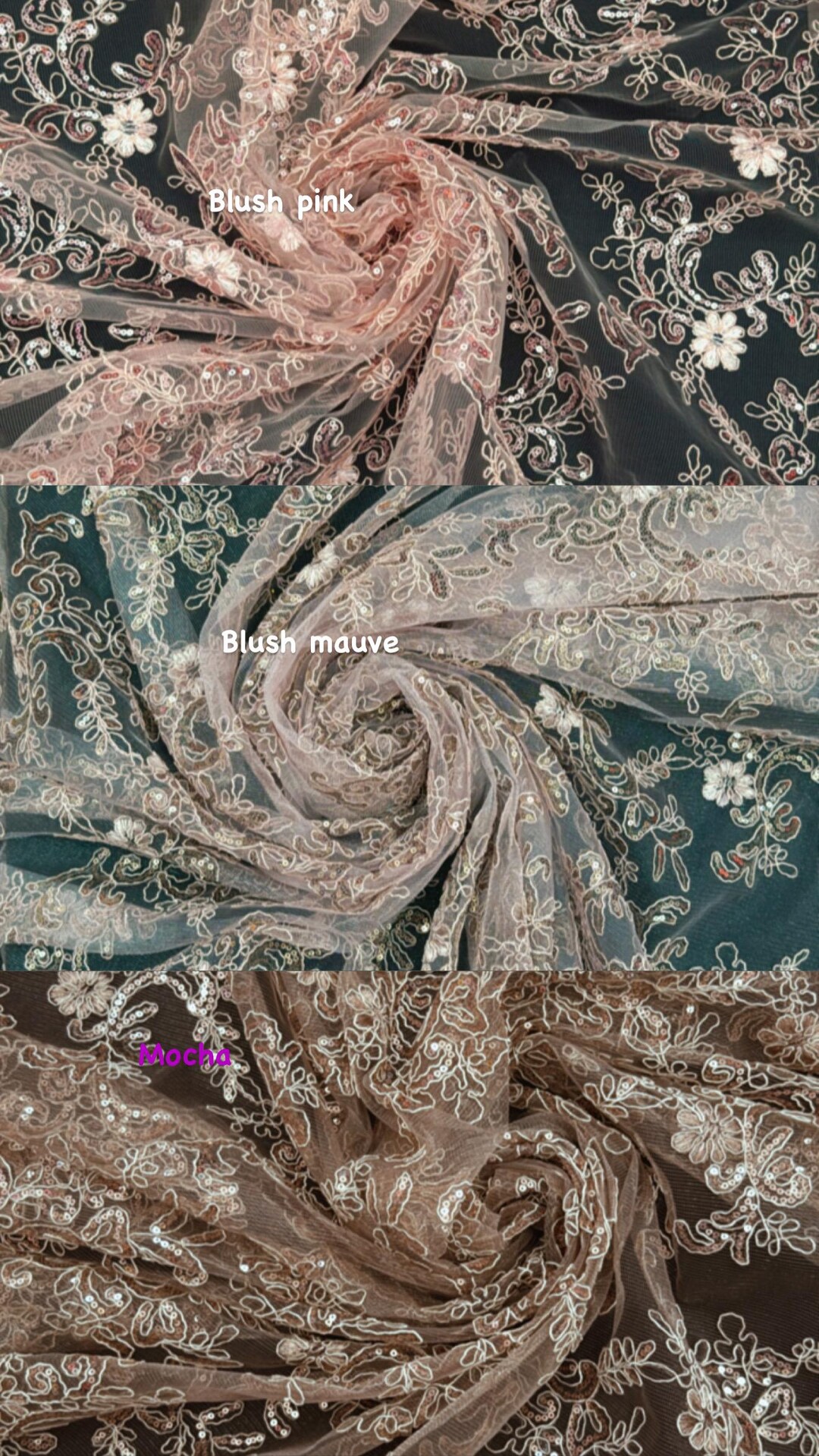 Elena's Embroidery Corded Lace With Sequins, Non-stretch, Sells by the ...