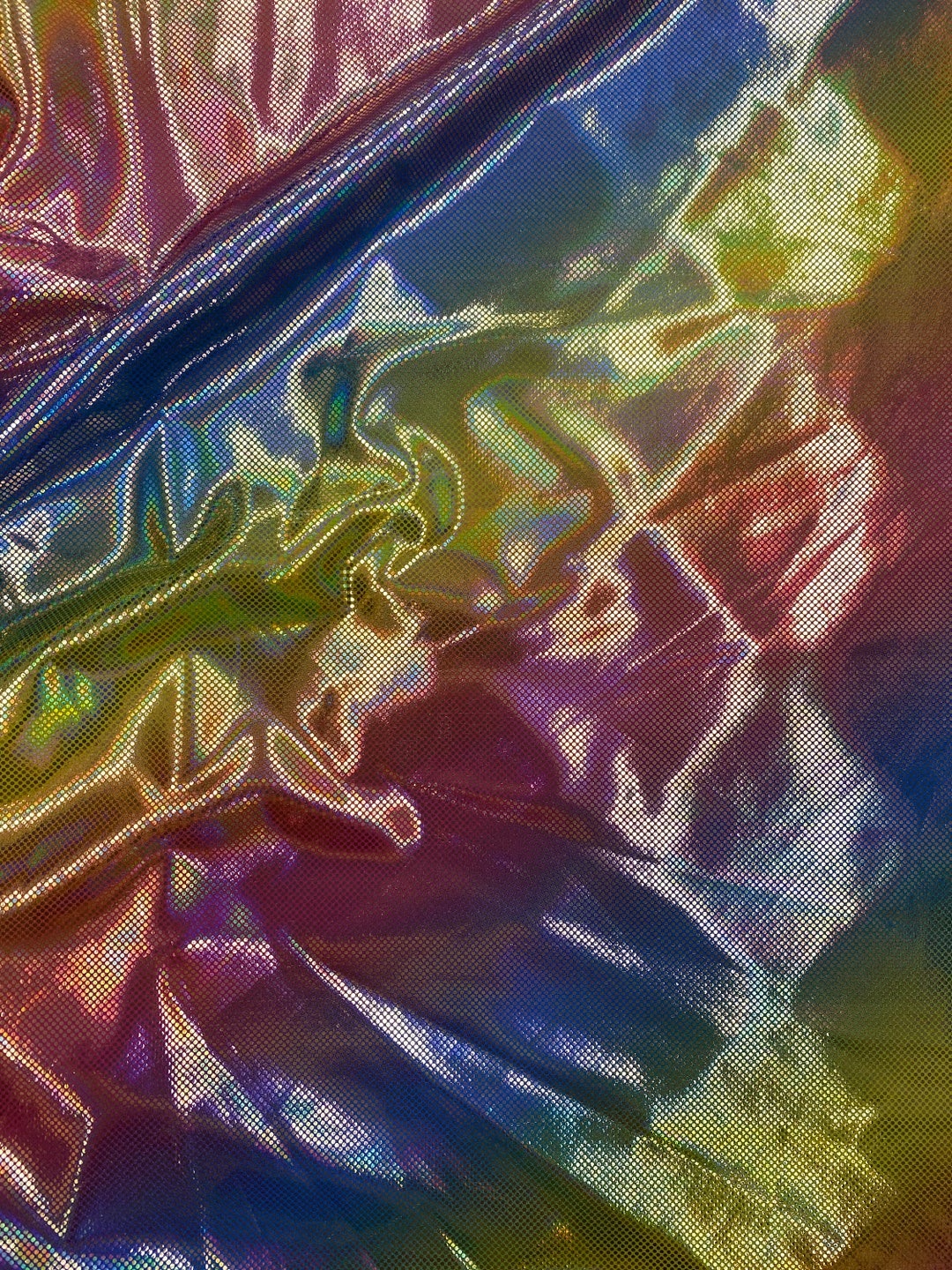 Slanted Rainbow Hologram Foil Spandex, 2-way Stretch, 60" Wide, Sells ...