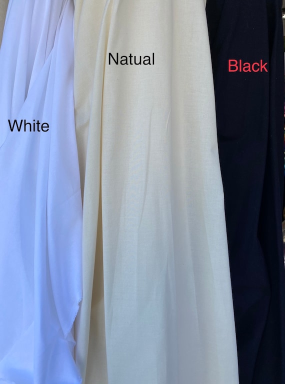 Light Weight Muslin Fabric by the Yard Natural White Black - Etsy