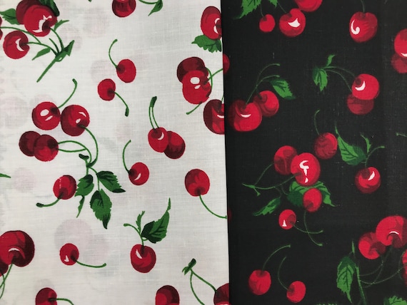 All Over Cherries Poly Cotton Print Fabric 60 Wide - Etsy