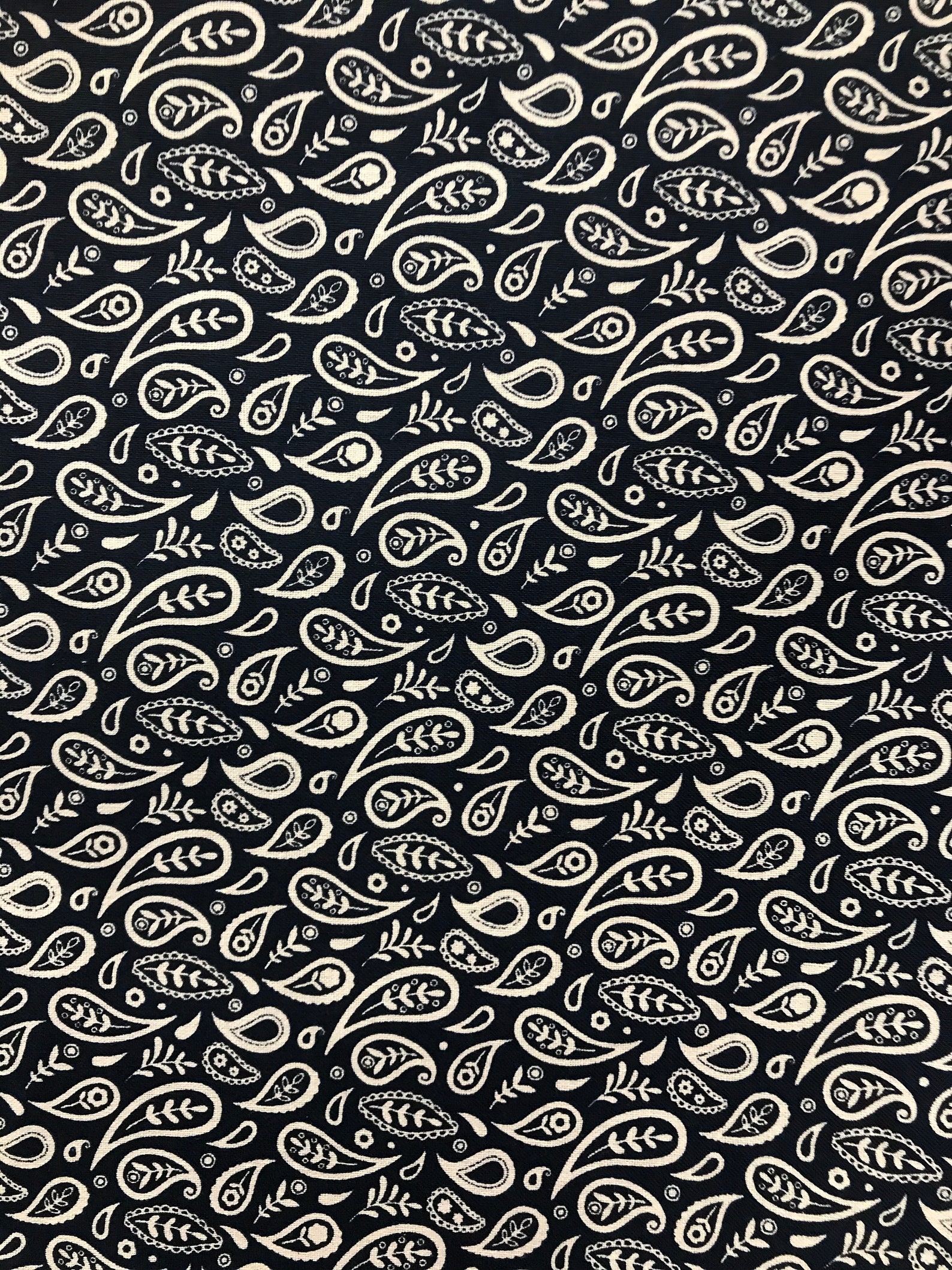Small Paisley Print on Navy 100% Cotton 58 Wide Sells - Etsy