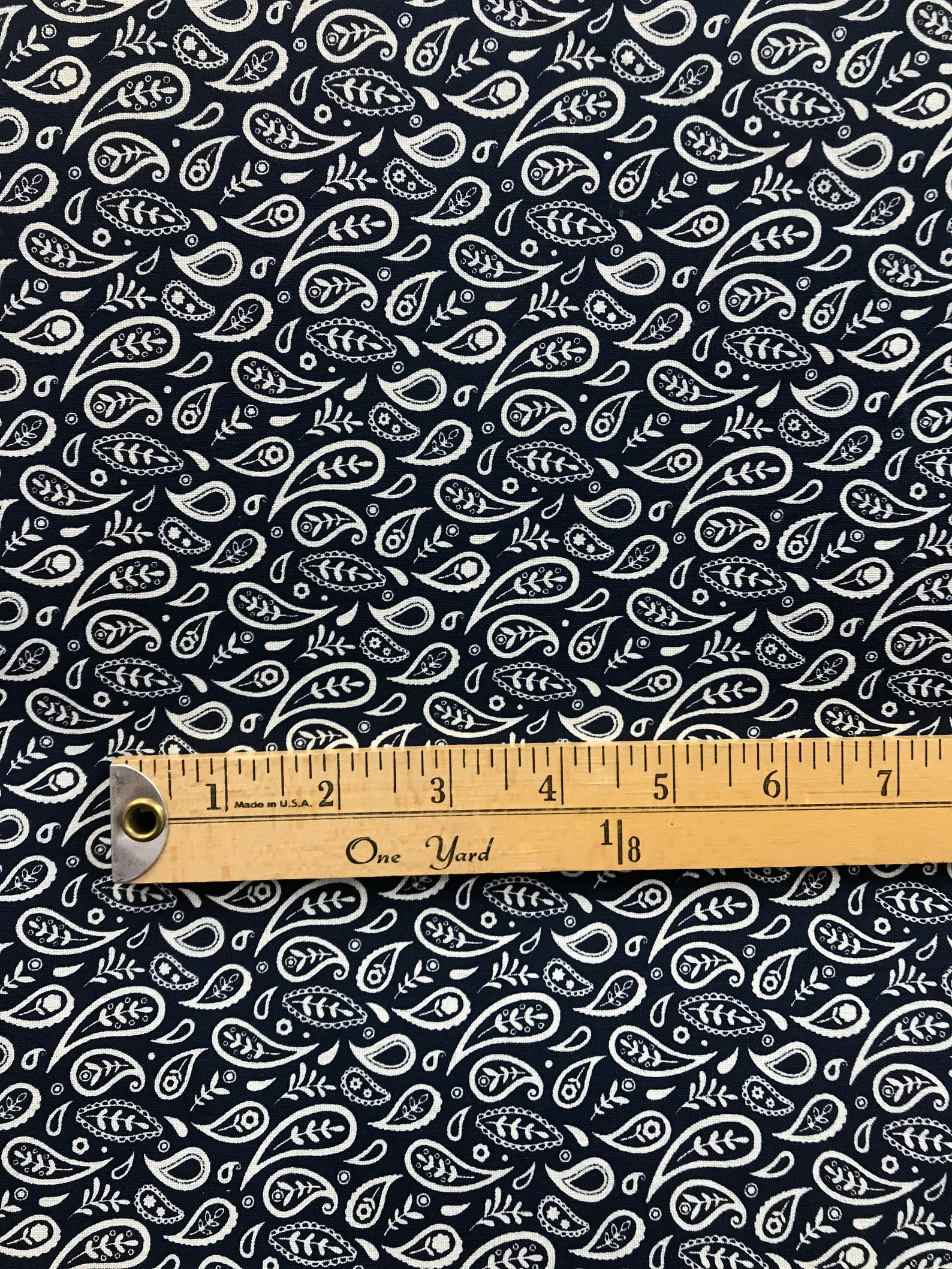 Small Paisley Print on Navy 100% Cotton 58 Wide Sells - Etsy
