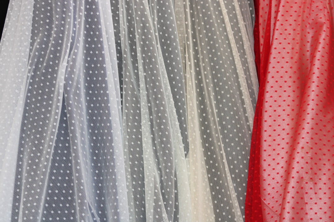 Dotted Design 2-way Stretch Mesh Fabric, 52" Wide, Sells by the Yard ...