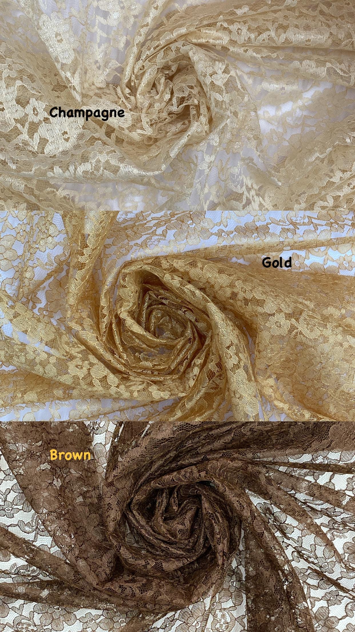 Rachelle Floral Lace, 60" Wide, Sells by the Yard, Non Stretch, Price ...
