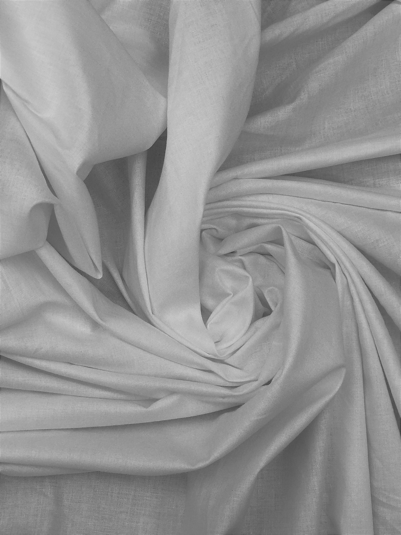 Light Weight Muslin Fabric by the Yard, Natural, White, Black, 100% ...