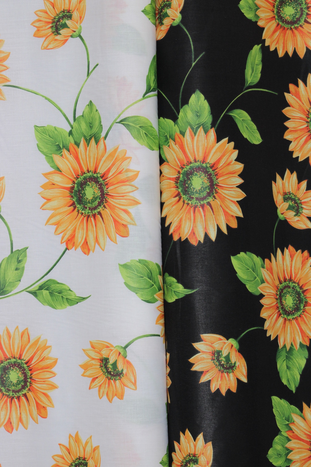 Big Sunflower Poly Cotton Print Fabric, Non-stretch, Sells by the Yard ...