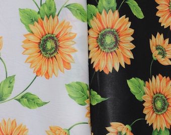 Sunflower Cotton Fabric | Etsy