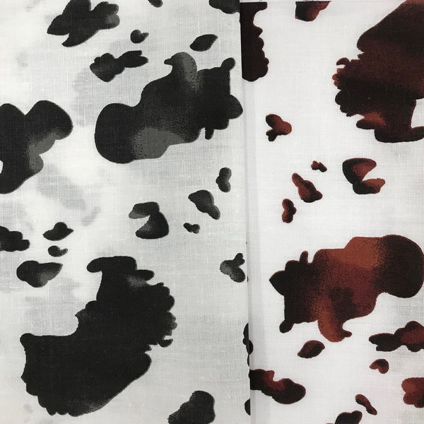 Cow Print Fabric - Etsy