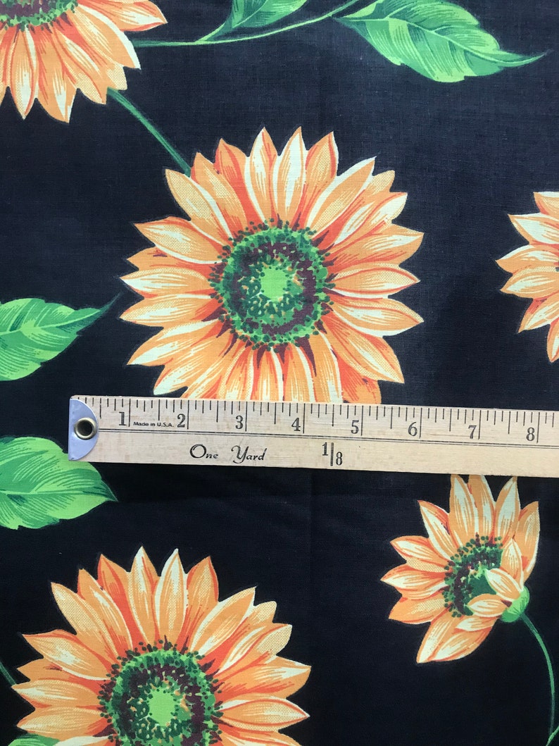 Big Sunflower Poly Cotton Print Fabric Sells by the Yard. - Etsy