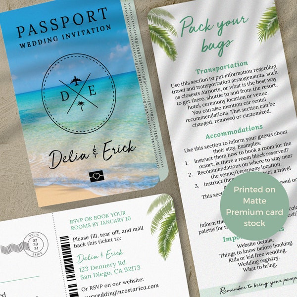 Tropical Wedding Invitations - Etsy