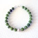 Genuine Nephrite Bracelet With Silver Beads Jade Bracelet - Etsy