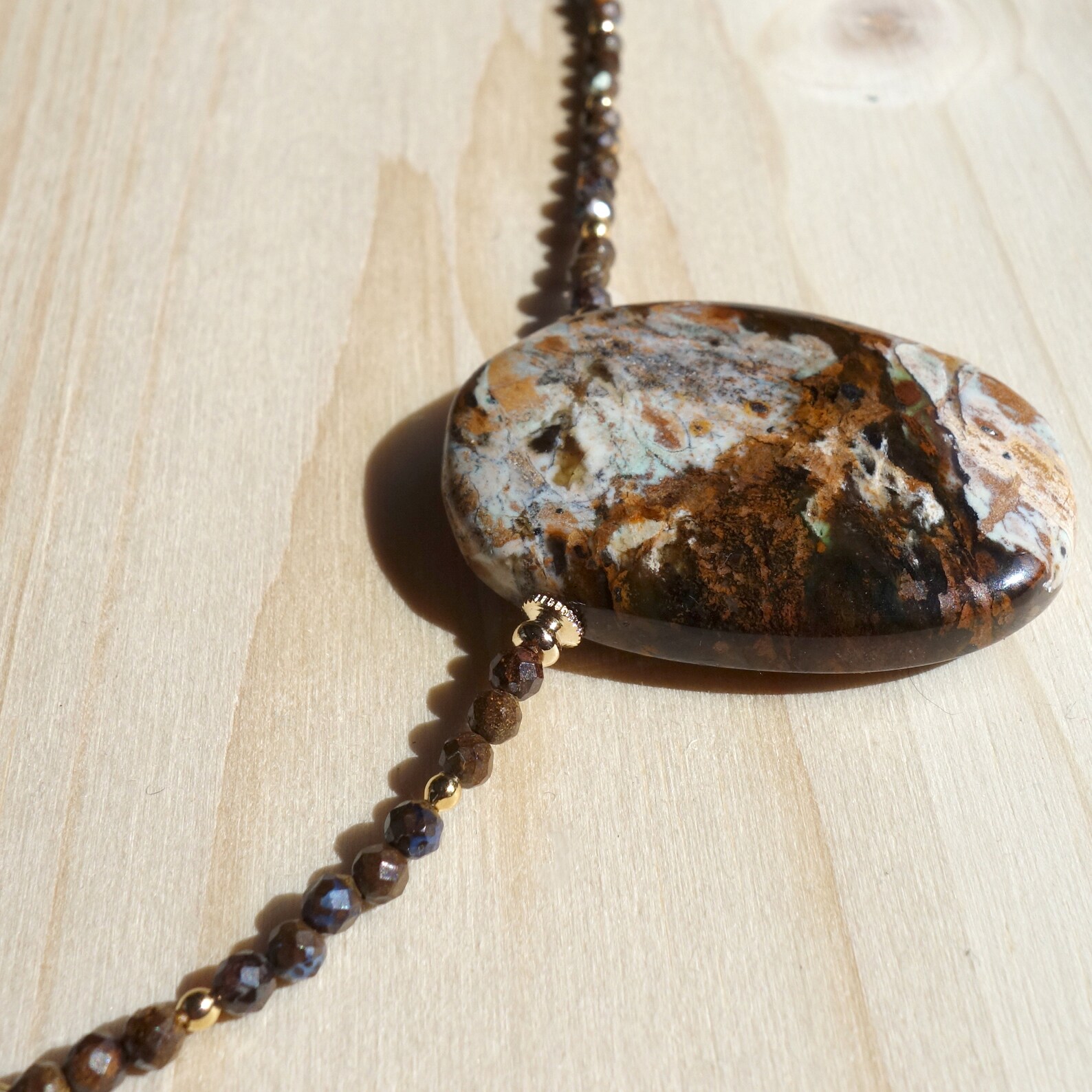 Matrix Opal Necklace With Matrix Opal Pendant Boulder Opal - Etsy