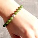 Genuine Nephrite Bracelet With Silver Beads, Jade Bracelet, Green ...