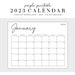 2023 Simple Calendar, Printable Monthly Calendar, Black and White - Etsy