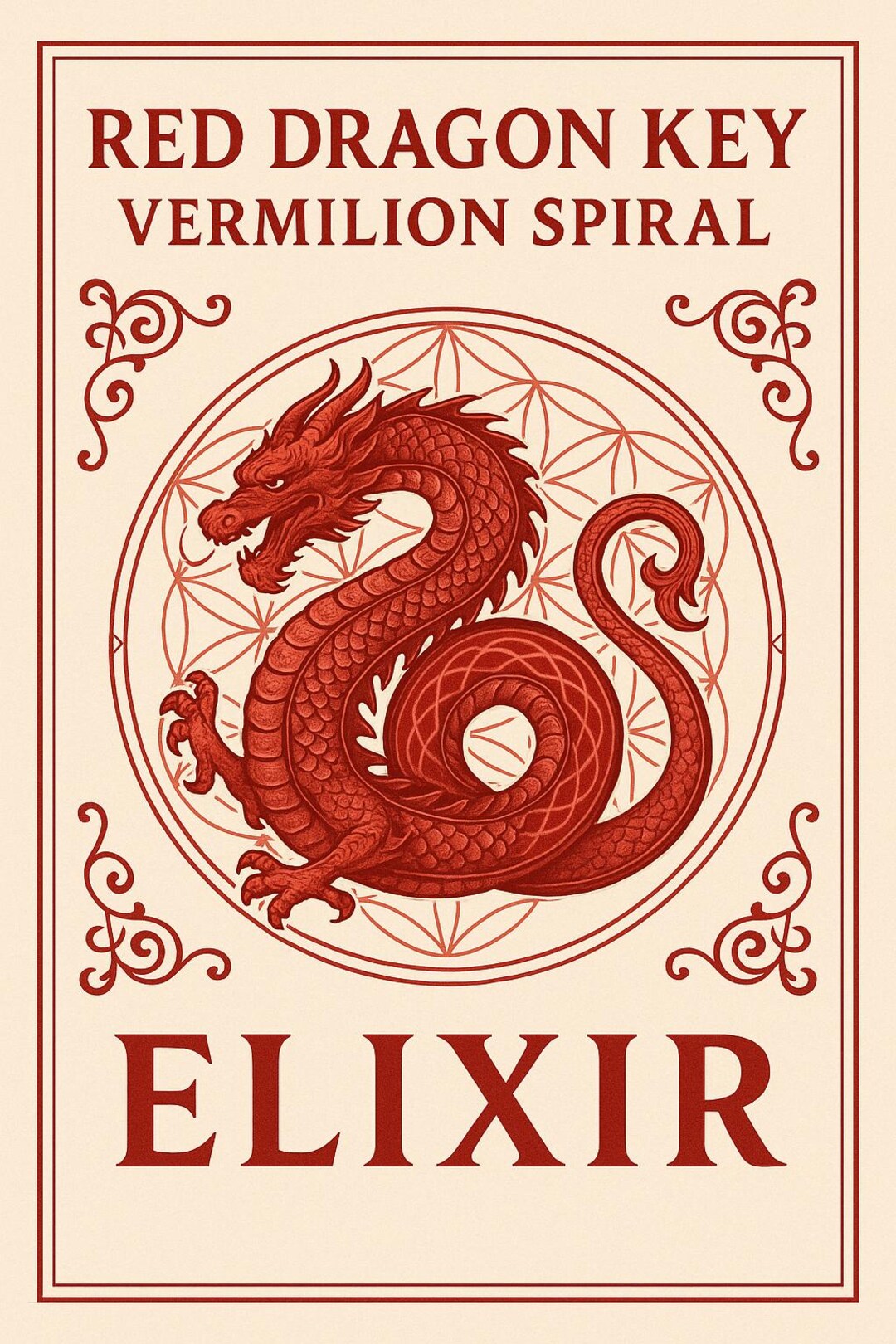 Red Dragon Key: Vermilion Spiral Elixir - Etsy