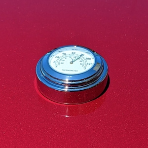 Stick-on White Mini Thermometer With Chrome Plated Cnc-machined Billet ...