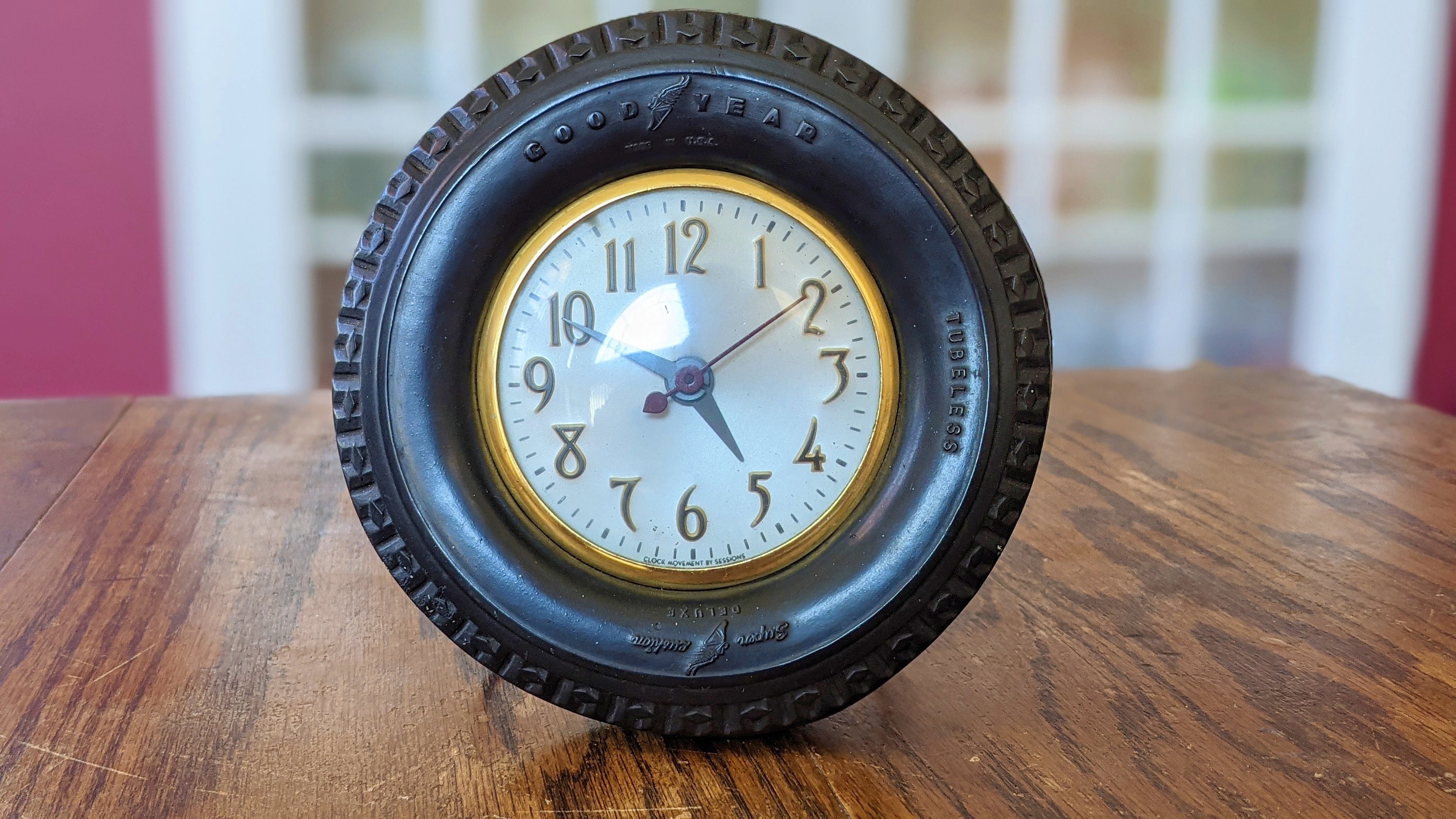 Antique Goodyear Tire Electric Desk Clock 100% Original in Flawless ...