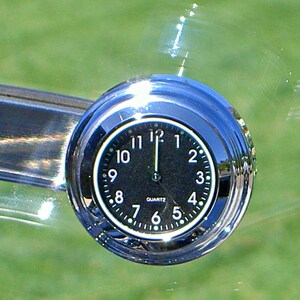 Stick-on Black Mini Clock With Chrome Plated Cnc-machined Billet ...