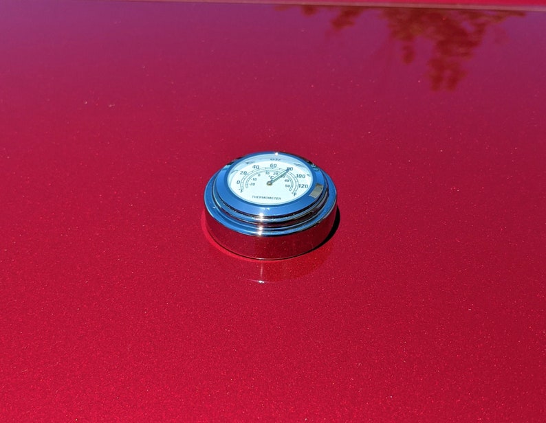 Stick-on White Mini Thermometer With Chrome Plated - Etsy