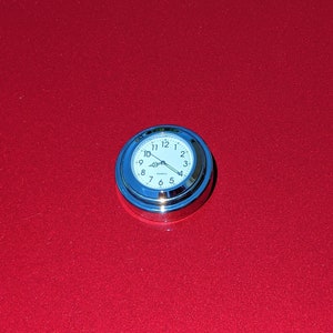 Stick-on White Mini Clock With Chrome Plated Cnc-machined Billet ...