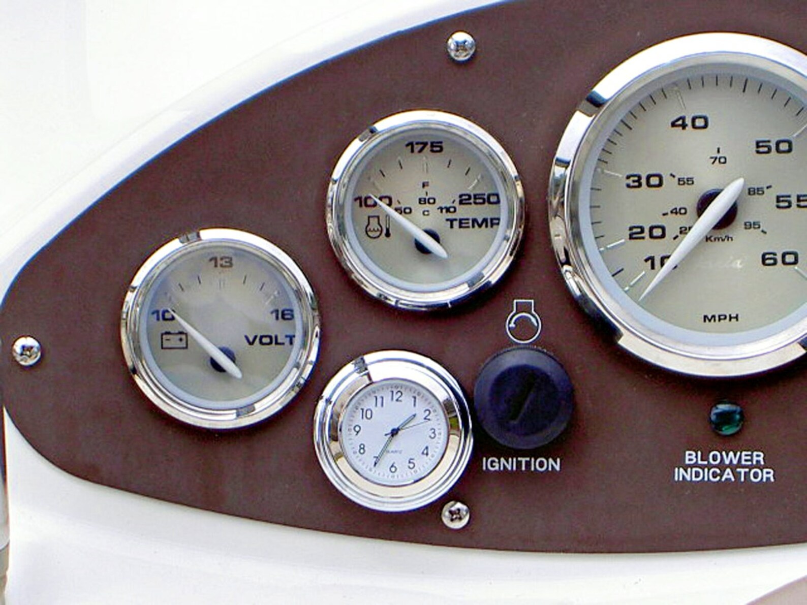 Stick-on White Mini Clock With Chrome Plated Cnc-machined - Etsy