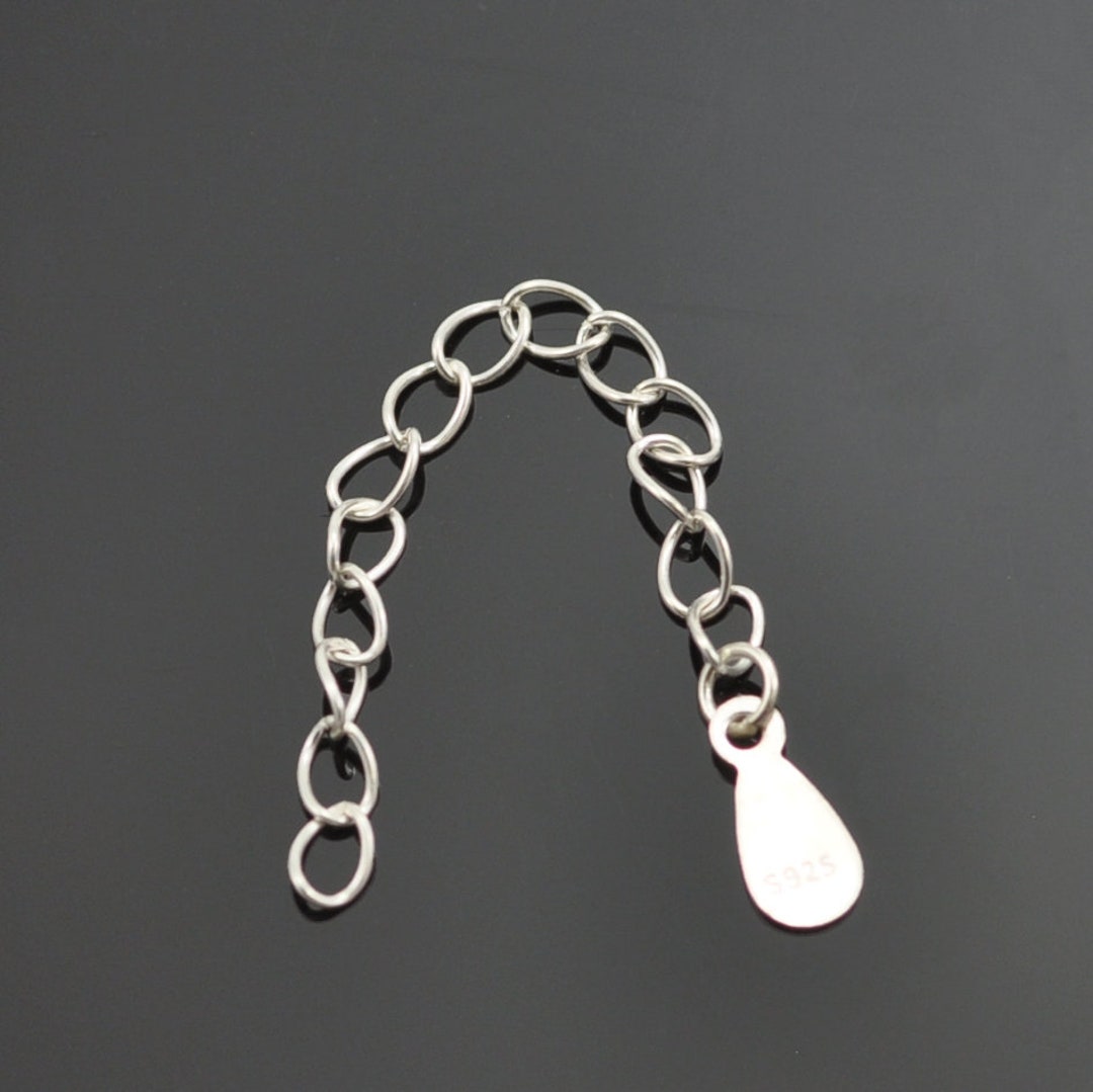 Genuine 925 Sterling Silver Extension Chain for Bracelet Necklace ...