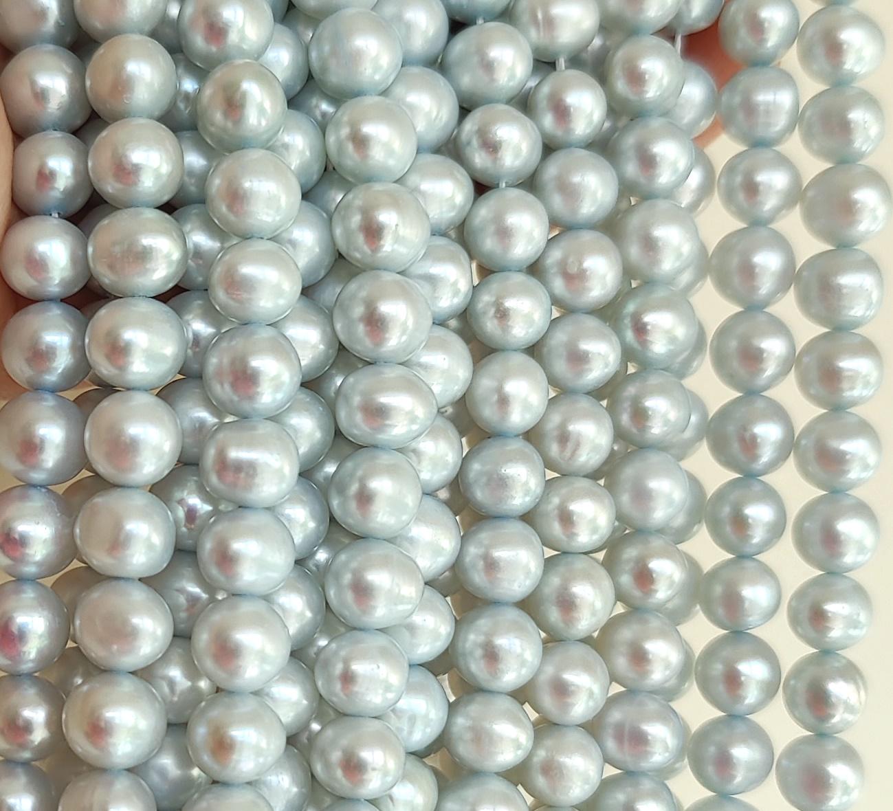 Near Round Genuine Freshwater Loose Pearls for Jewellery Making 7-8 Mm ...