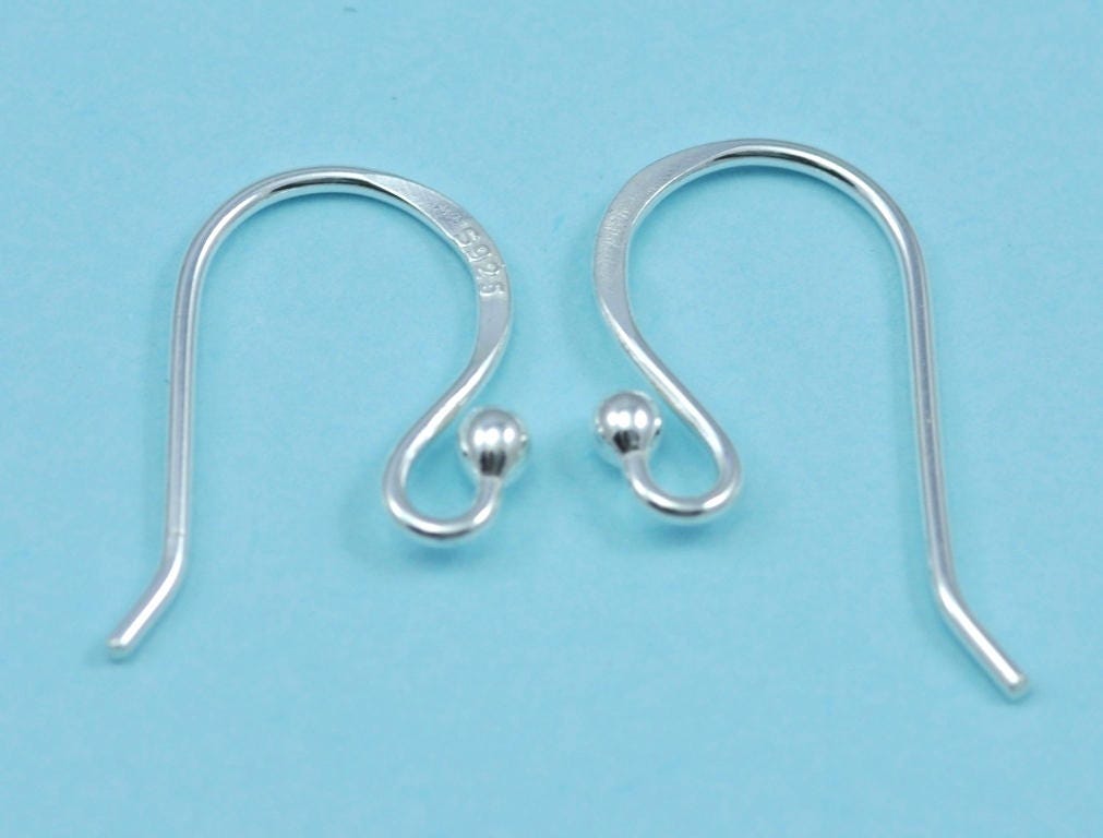 Earring Hooks , Genuine Solid Sterling Silver 925 Jewellery Making ...