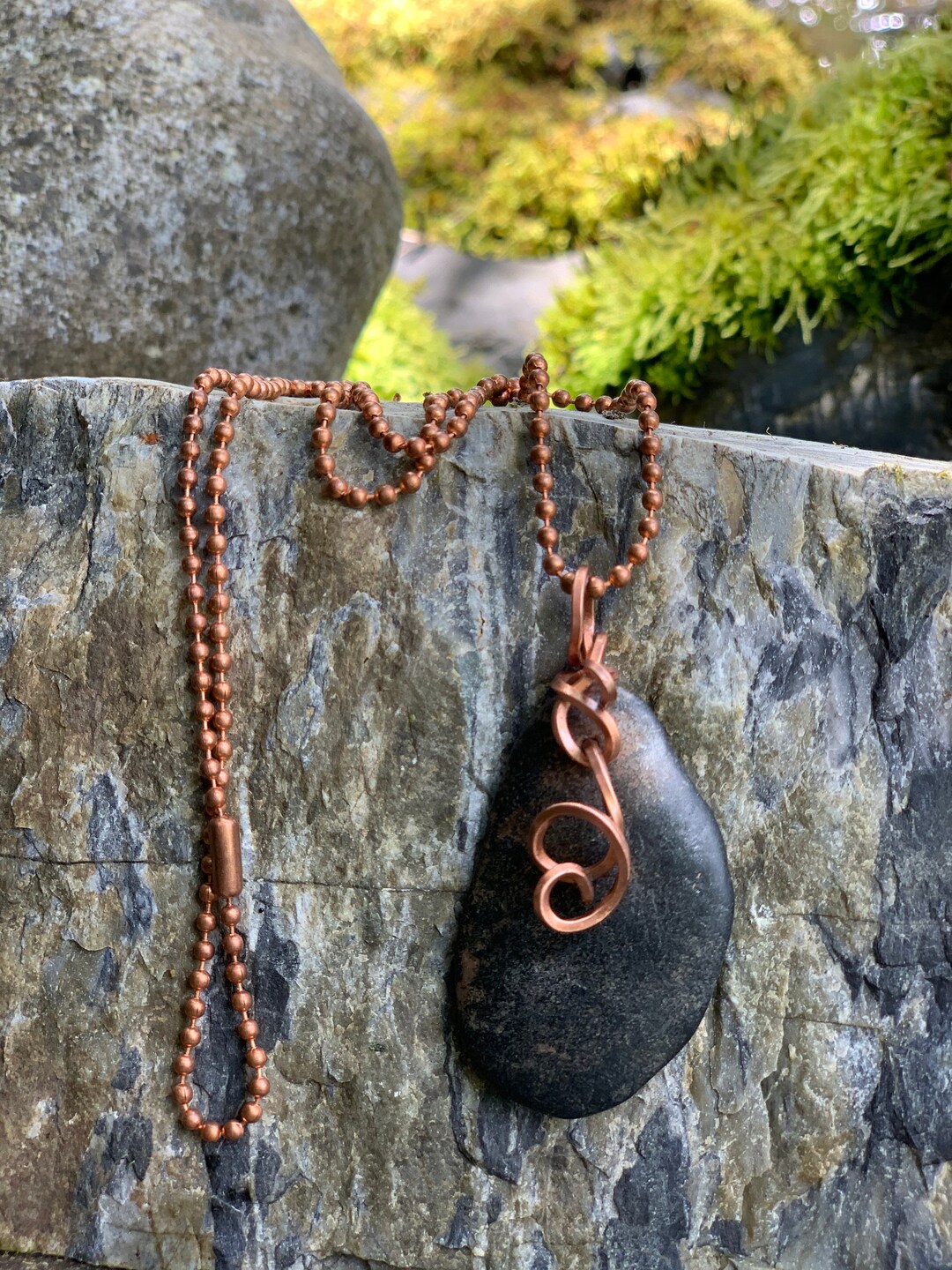 Smooth Black Rock Pendant Made From Beach Rock From the Coast - Etsy