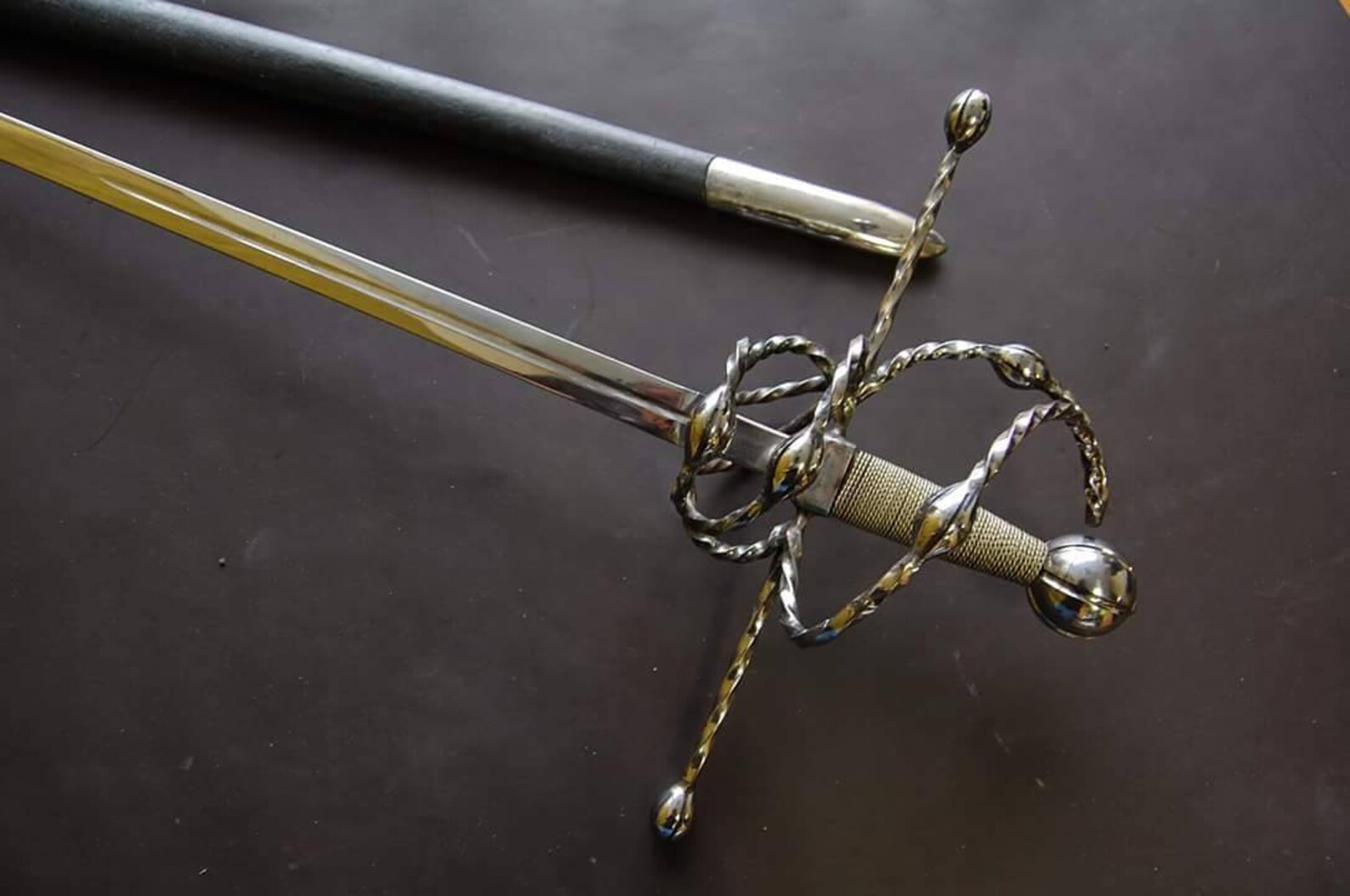 Steel rapier with scabbards | Etsy