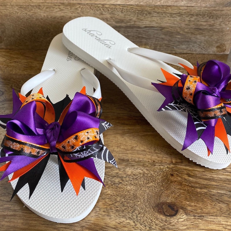 Halloween Flip Flops - Etsy