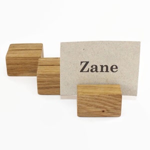 Set of 30 Wooden Card Holders | Table Number Holder | Oak Table Decors ...