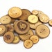 Set of 5 Maple Wooden Buttons 0.8 1.2 Wood Buttons Natural Wooden ...