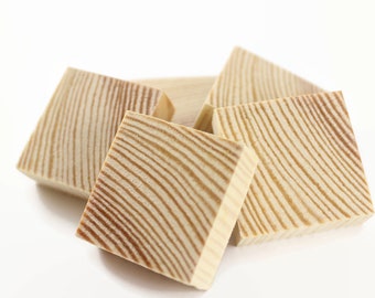 Wooden Squares/ Solid Wood Mini Square/ Crafting Squares/ Raw Wood ...