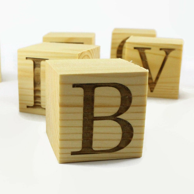 Wooden Letter Blocks - Etsy