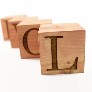 Personalized Wood Blocks. 2 Inch Cubes. Wooden Letter Blocks. Rustic ...