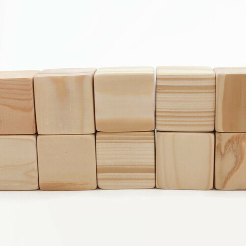 Set of 10 Pine Wooden Blocks 1 1/2 Inch 4 Cm Unfinished - Etsy