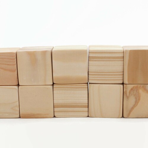 Set of 10 Pine Wooden Blocks 1 1/2 Inch 4 Cm Unfinished - Etsy