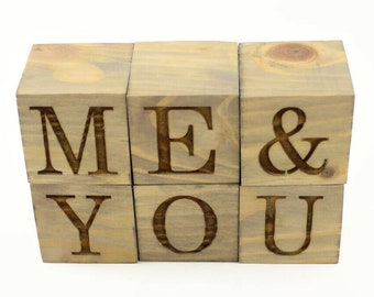 Personalized Wood Blocks. 15 Inch Cubes. Wooden Letter | Etsy